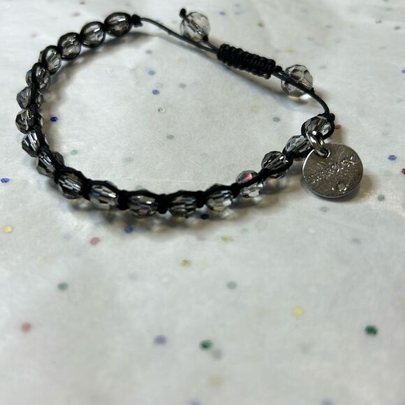 Swarovski | Jewelry | Swarovski Adjustable Clear Bead Crystal Macrame ...